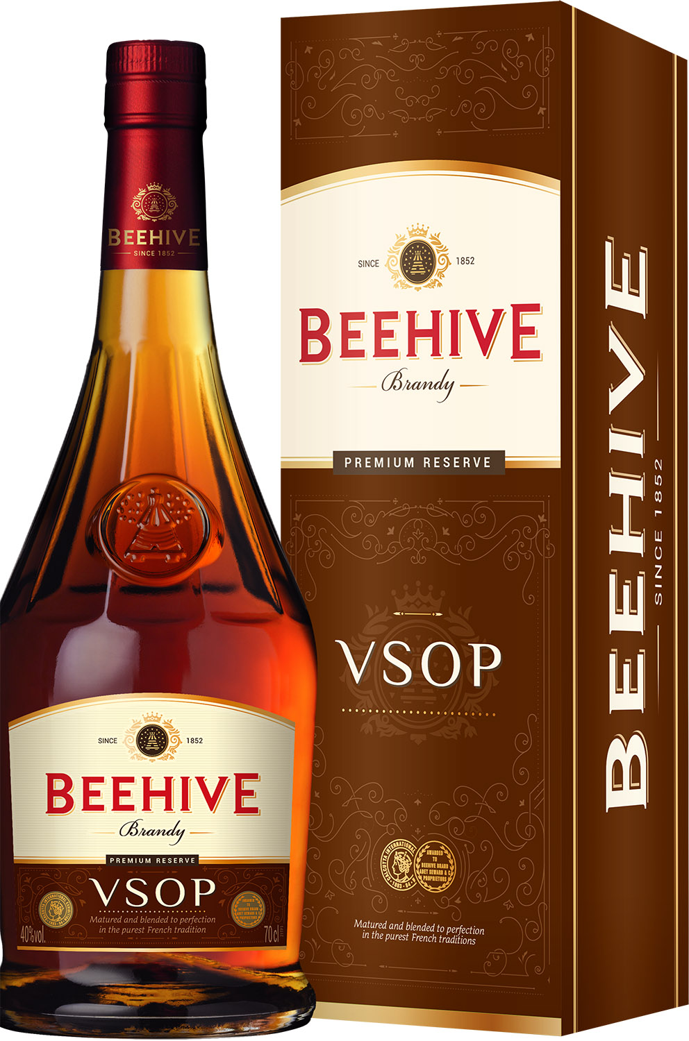 Beehive Brandy VSOP 0,7L 40% Kartonik - M&P Alkohole Wina Cygara