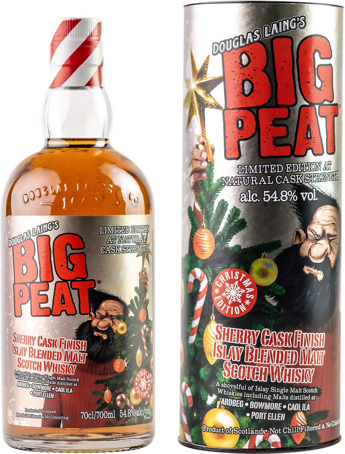 BIG PEAT SHERRY CASK FINISH XMAS 0,7L 54,8% W TUBIE - M&P Alkohole Wina ...