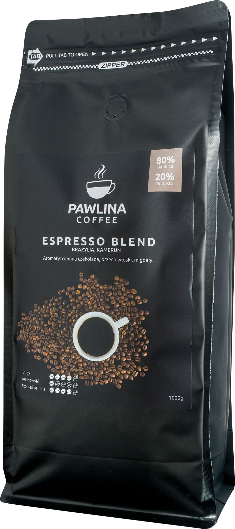 PAWLINA COFFEE 80% ARABICA 20% ROBUSTO 1000G 20250412 - M&P Alkohole Wina Cygara