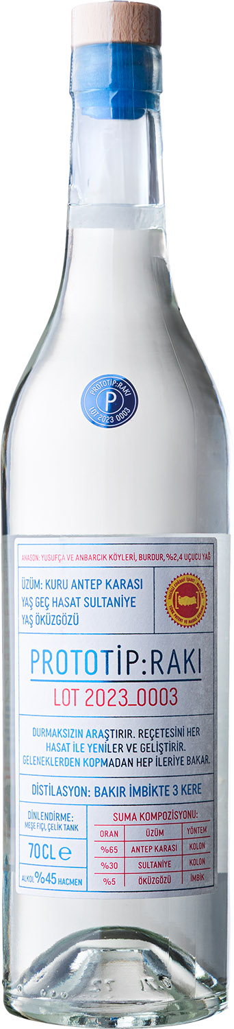 RAKI PROTOTIP RAKI 0,7L 45% ARAK goły - M&P Alkohole Wina Cygara