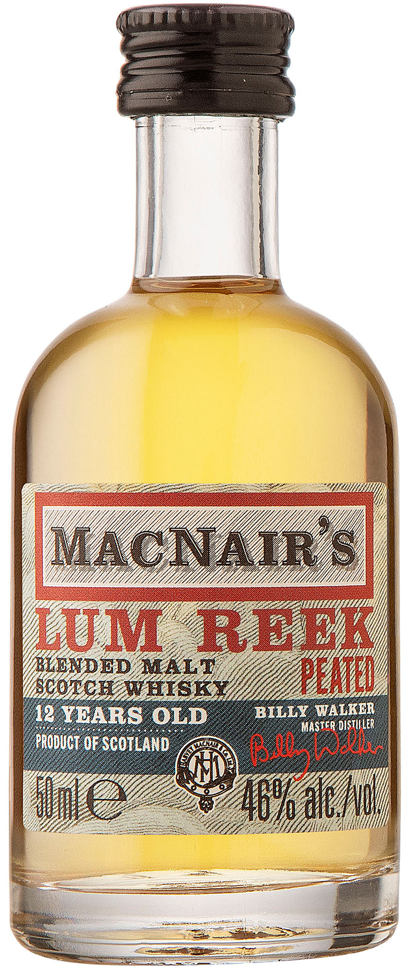 Macnair's Lum Reek 12YO Peated Blended Malt 0,05 mini - M&P Alkohole ...