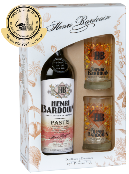 Pastis Hb Henri Bardouin 45% Kartonik + 2 kieliszki - M&P Alkohole Wina ...