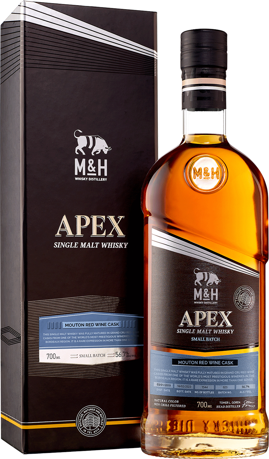 M&H Apex Batch #23 Mouton Red Wine Cask 0,7 56,7% - M&P Alkohole Wina ...