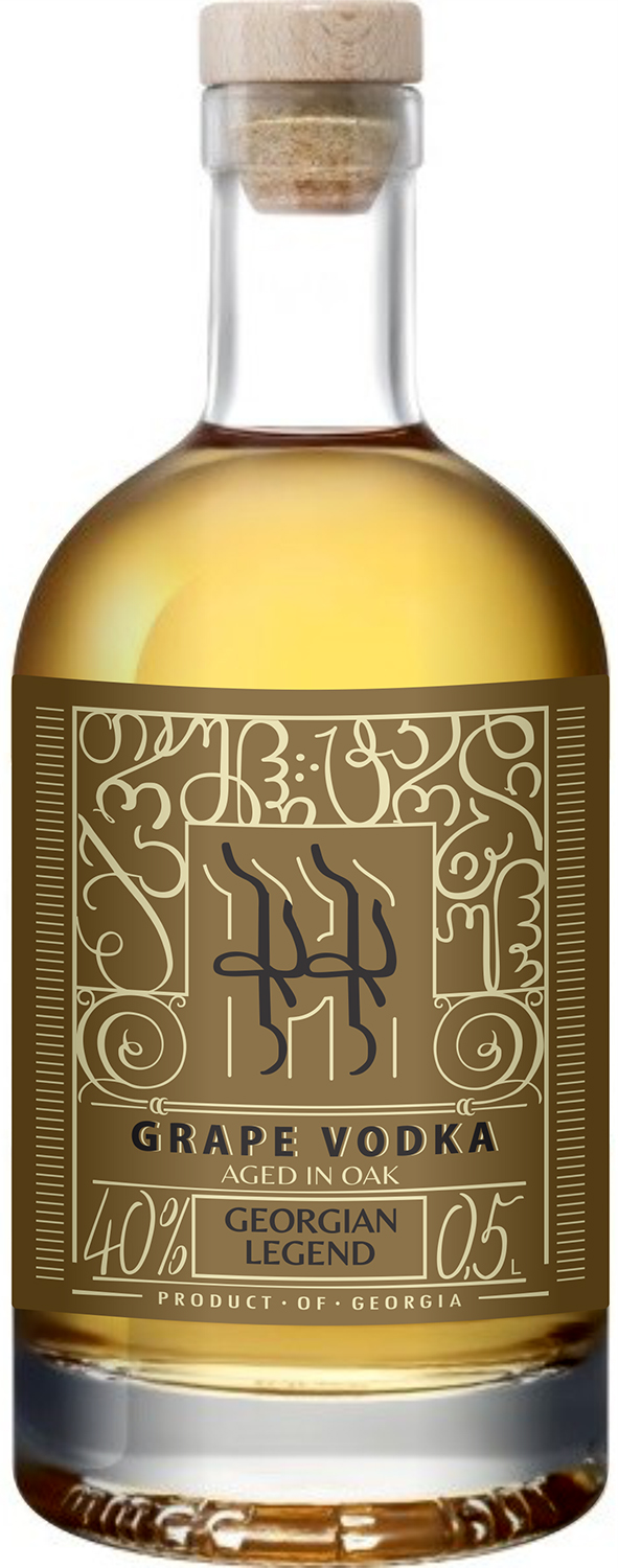 Georgian Legend Grape Vodka Gold 40% 0,5L - M&P Alkohole Wina Cygara