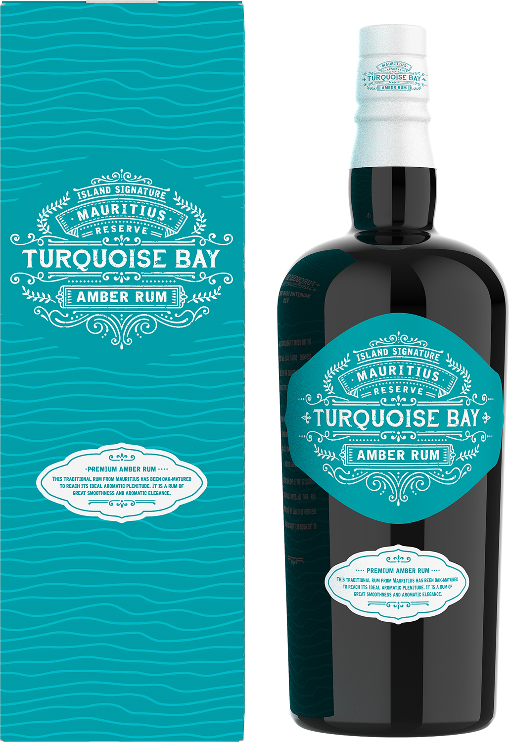 ISC TURQUOISE BAY AMBER RUM 0,7L 40% - M&P Alkohole Wina Cygara